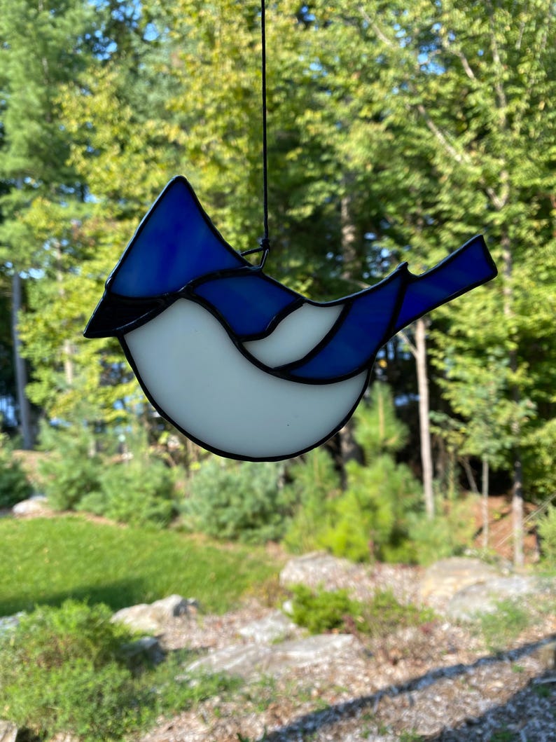 Blue Jay Stained Glass Pattern, Bird Window Decor (digital Download) - Etsy
