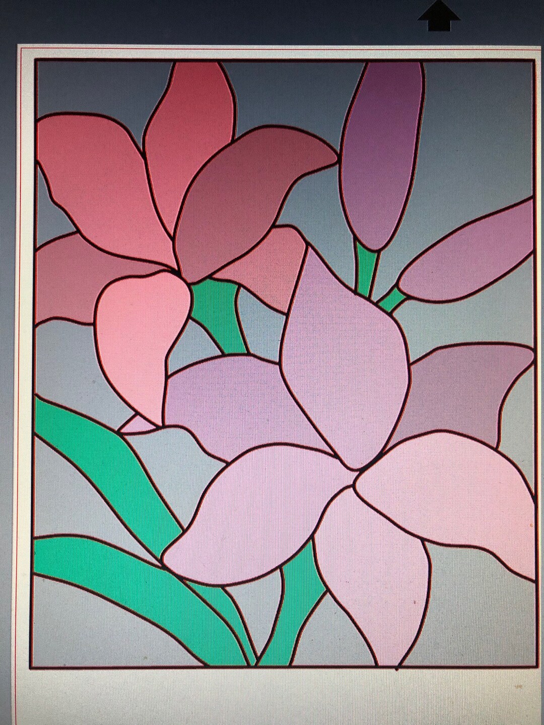 Stained Glass Pattern Lillies, Lilly Flowers, Glass Panel, Window ...