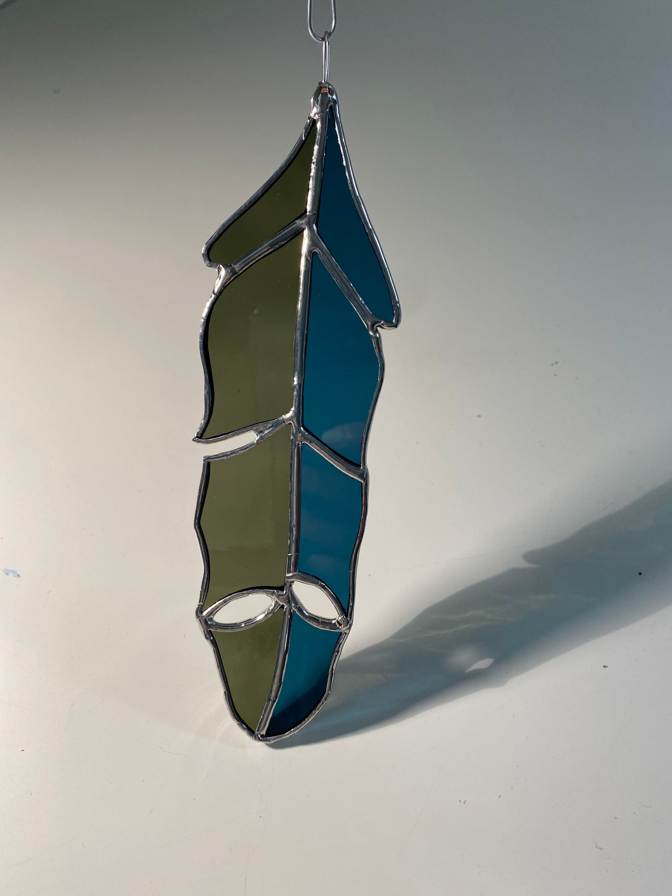 Set of Feathers Stained Glass PATTERN Bird Feathers Stained - Etsy