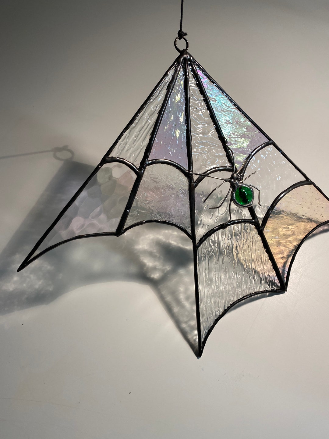 Spiderweb Wednesday Suncatcher, Stained Glass Panel, 3d Spider ...