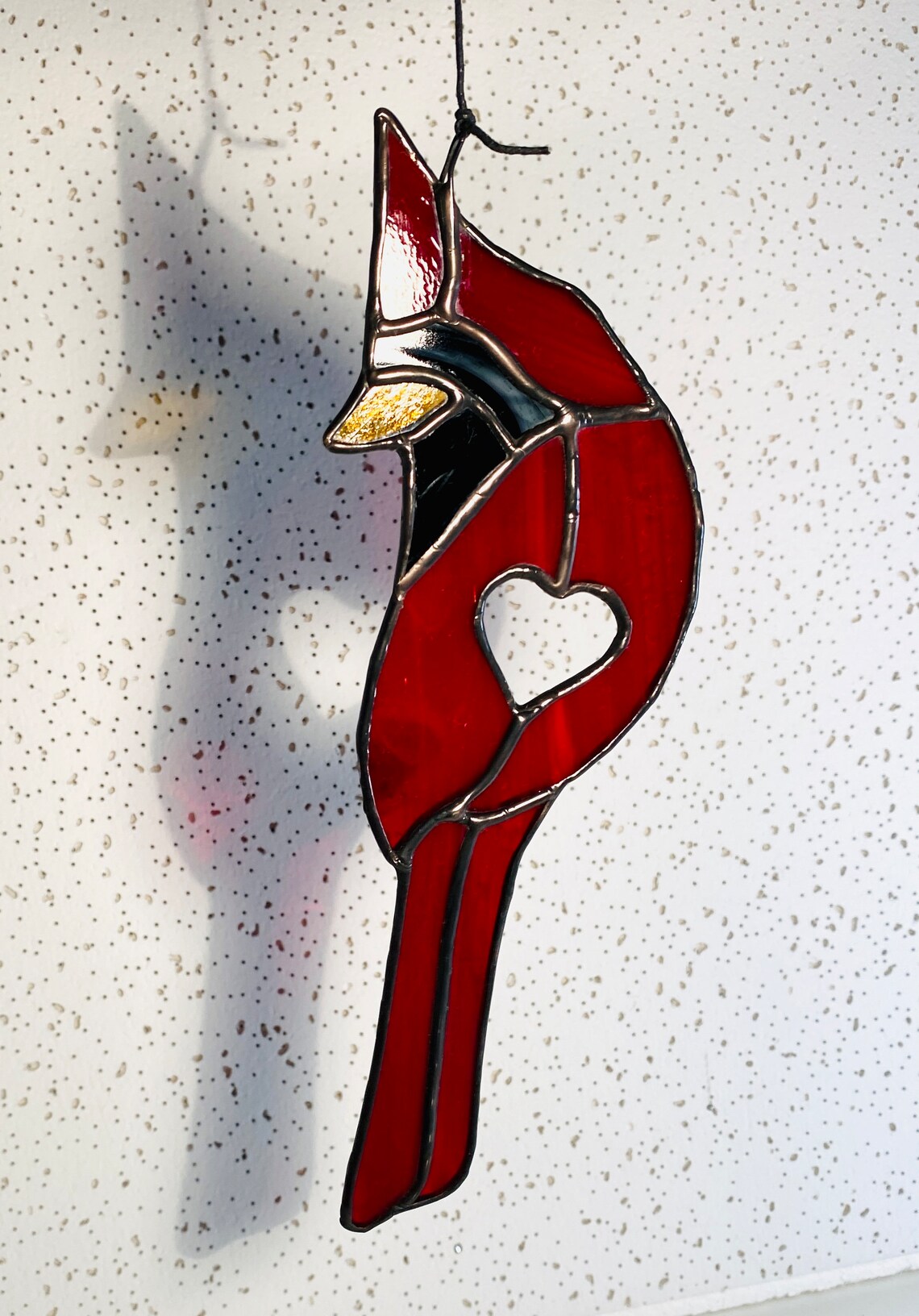 Cardinal, Heart, PATTERN Memorial Cardinal Stained Glass Suncatcher ...