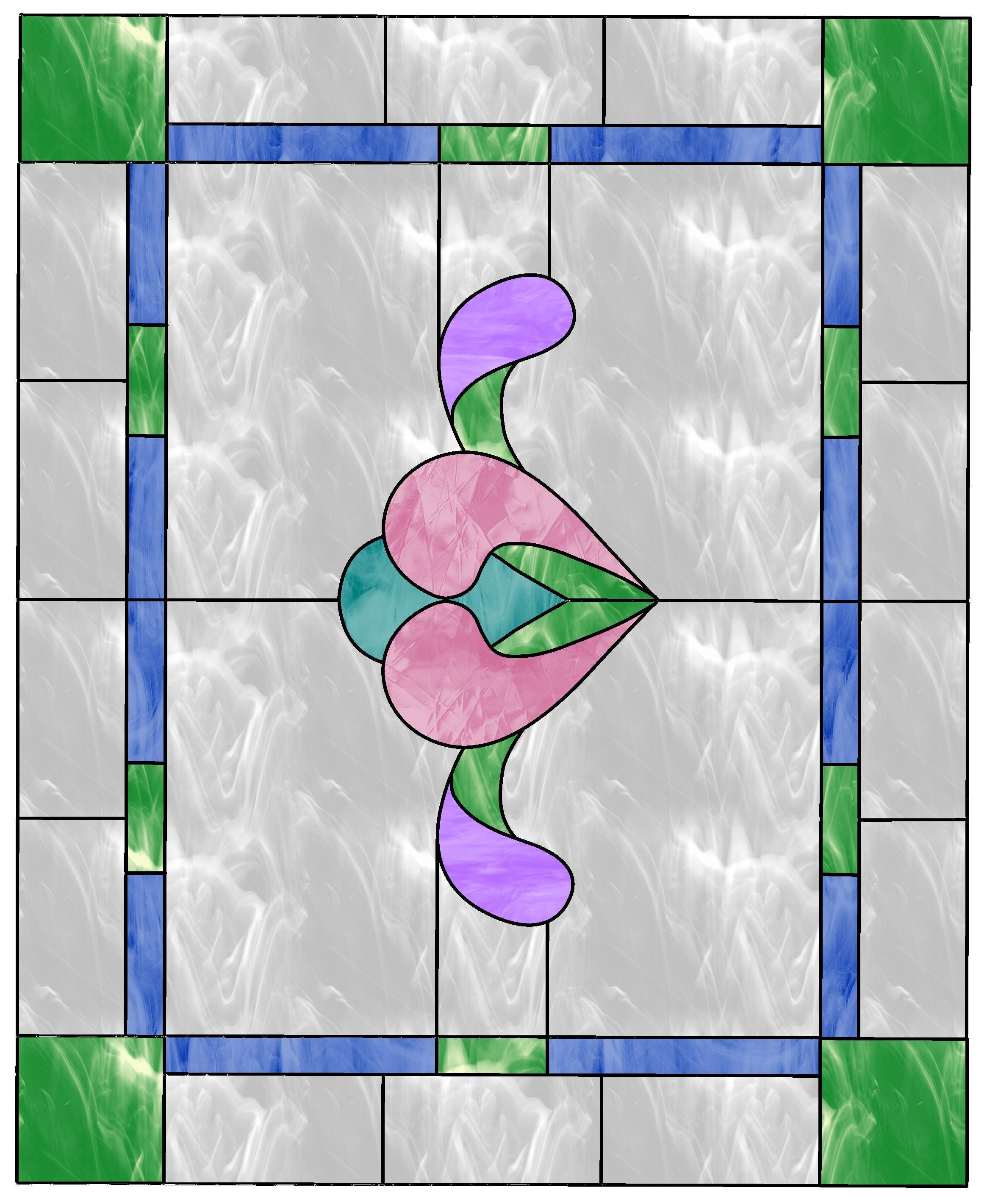 Victorian Stained Glass Pattern Copper Foil or Lead, Including SVG or ...