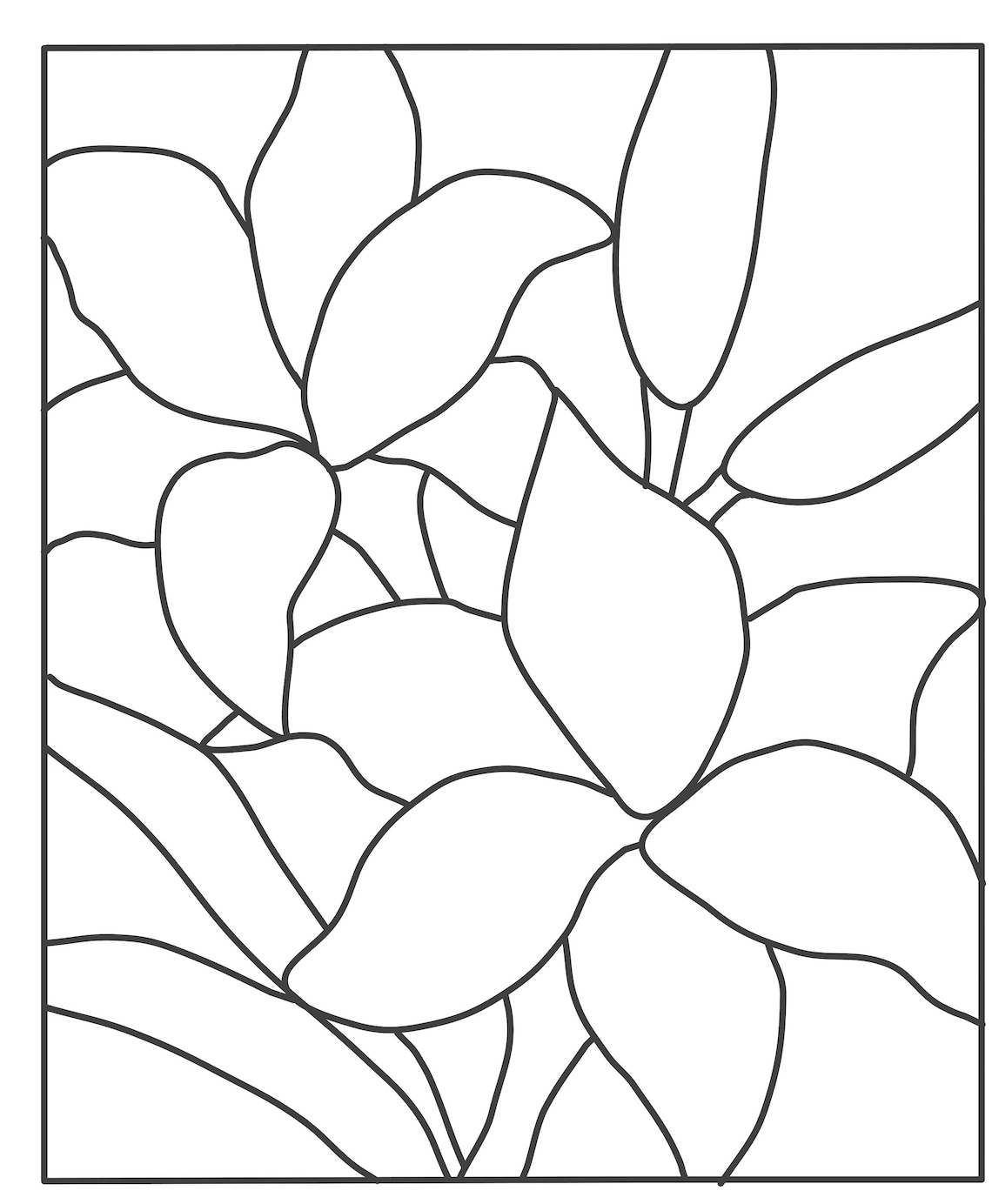 Stained Glass Pattern- Lillies, Lilly Flowers, Glass Panel, Window ...