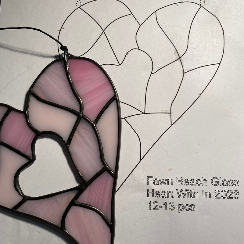 Stained Glass Heart Pattern - Etsy