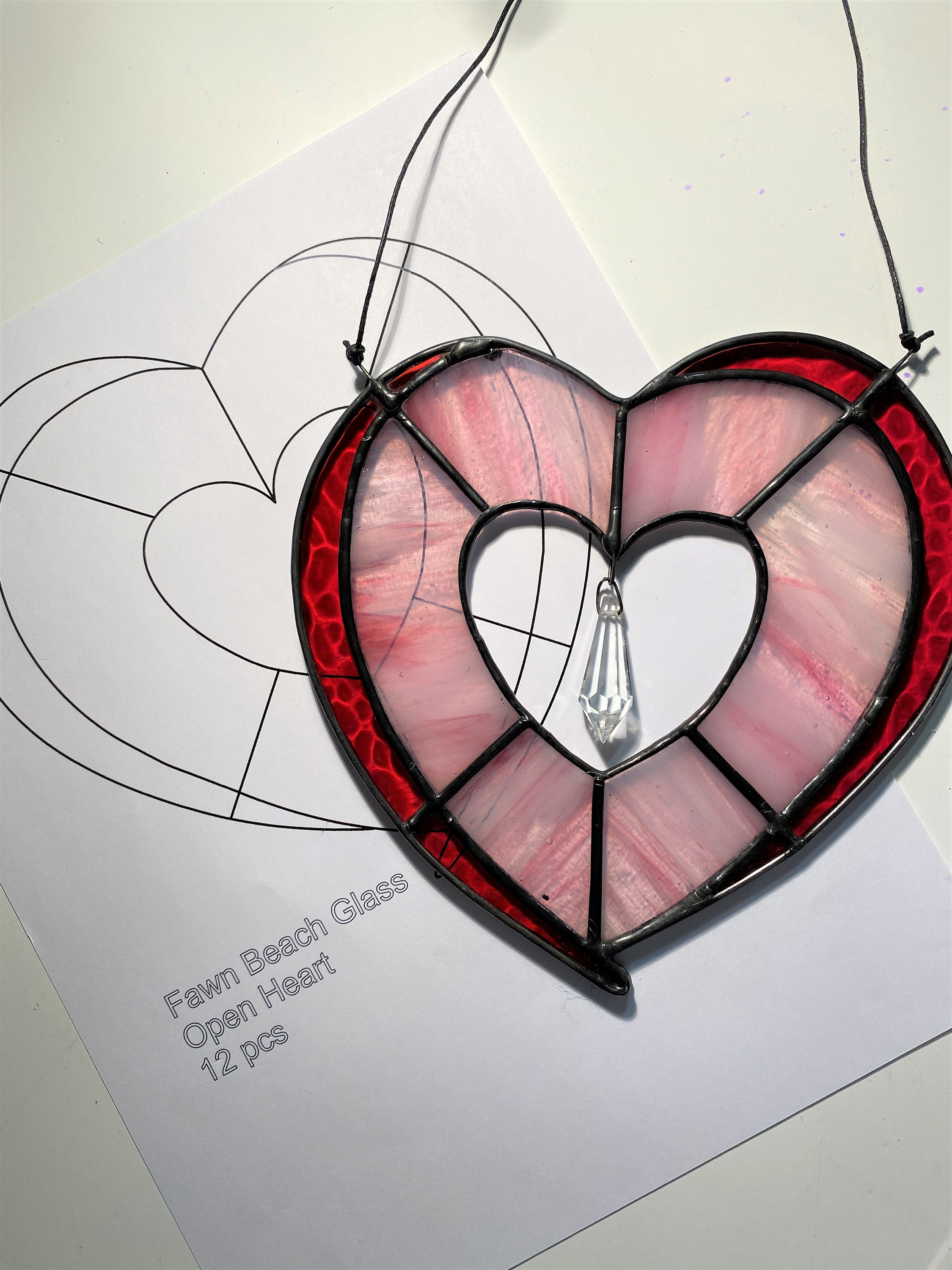 Heart Stained Glass Pattern, Open Style Heart, VALENTINE, Love ...