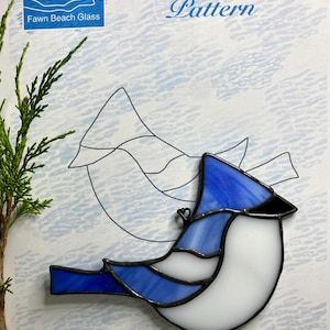 Blue Jay Stained Glass Pattern, Bird Window Decor (digital Download) - Etsy