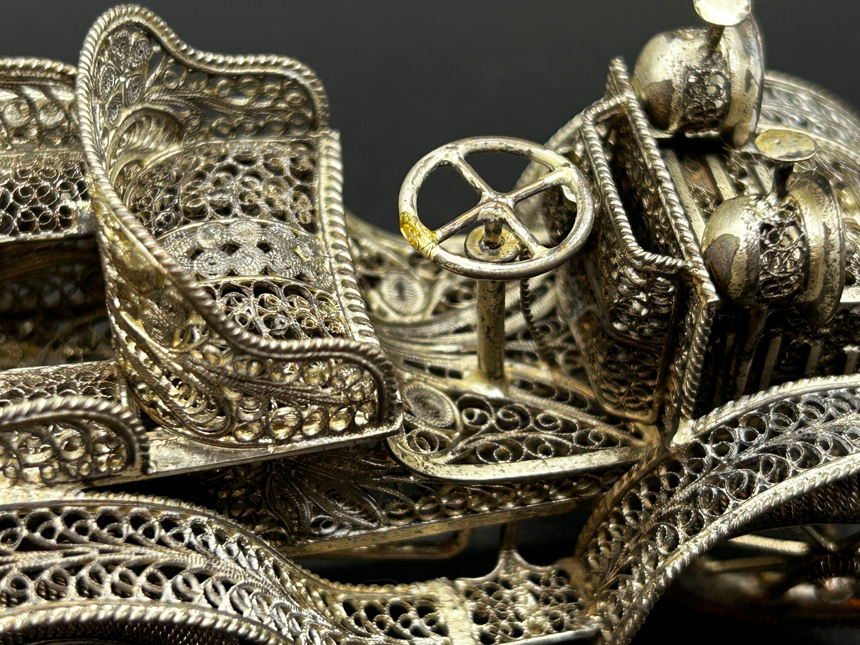 Vintage Silver Filigree Car - Etsy