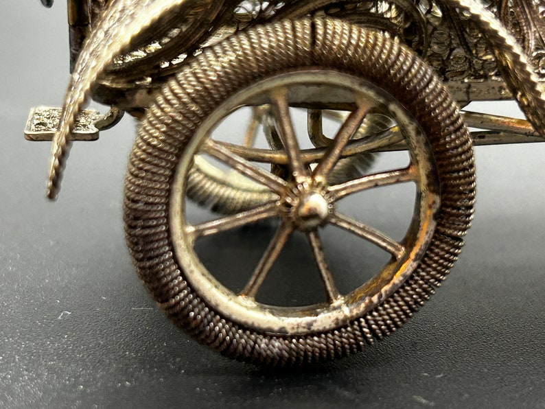 Vintage Silver Filigree Car - Etsy