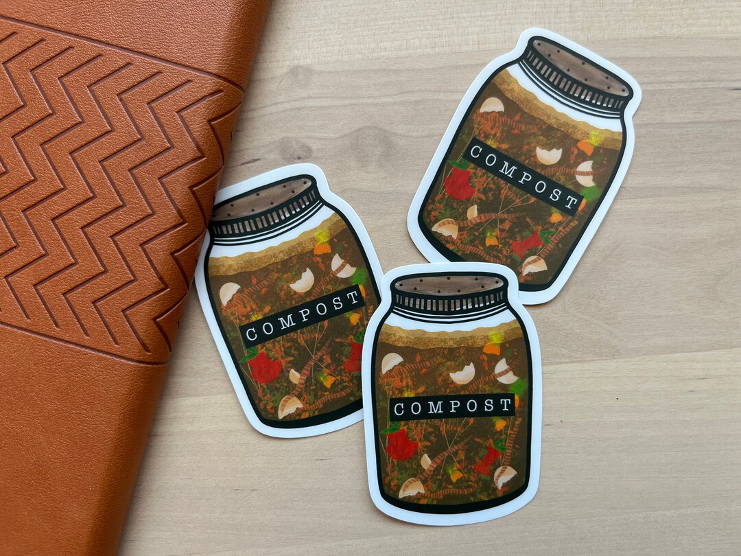 Single Sticker - Composting - Etsy