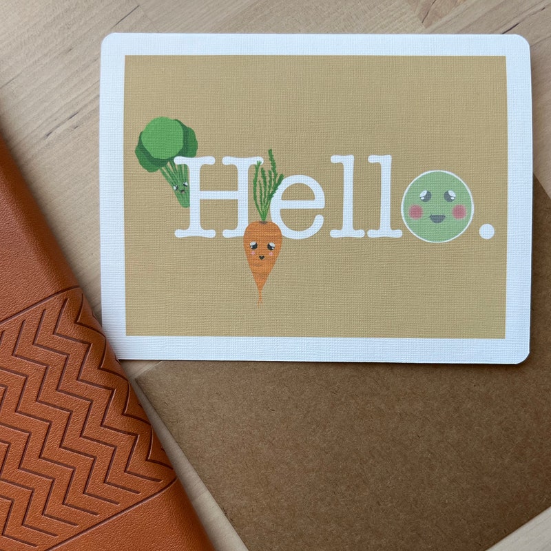 Vegetable Cards - Etsy