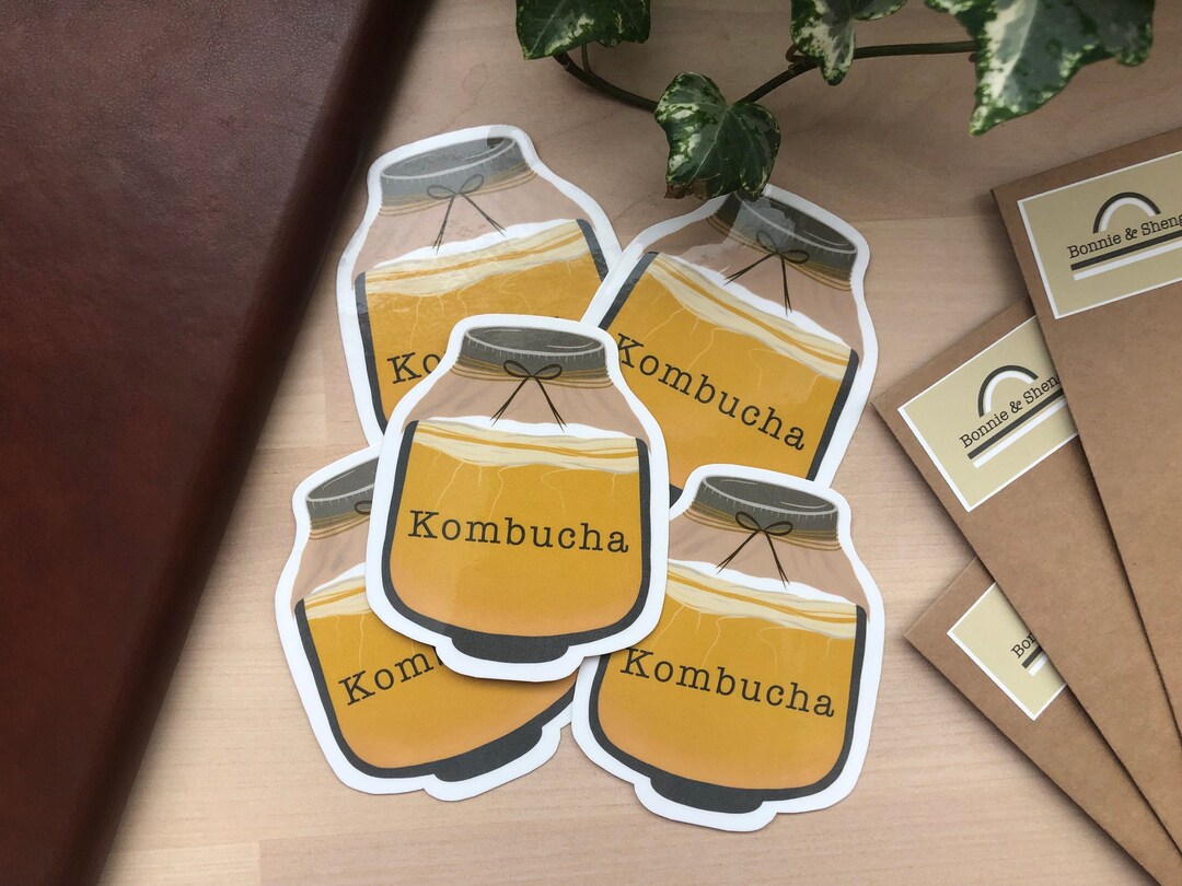 Single Sticker - Kombucha Sticker, Scoby Decal, Live Culture, Booch ...