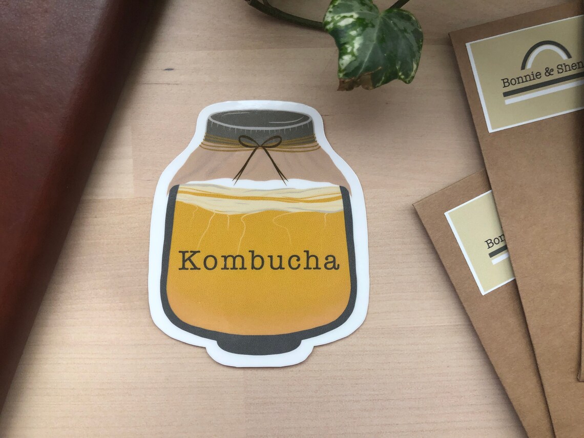 Single Sticker - Kombucha Sticker, Scoby Decal, Live Culture, Booch ...