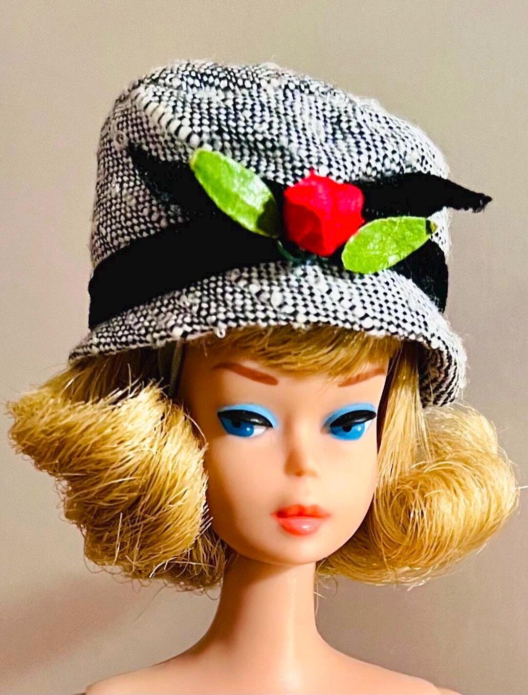 Vintage 1963 Barbie Midge Career Girl Tweed Hat Fashion 954 NO DOLL - Etsy