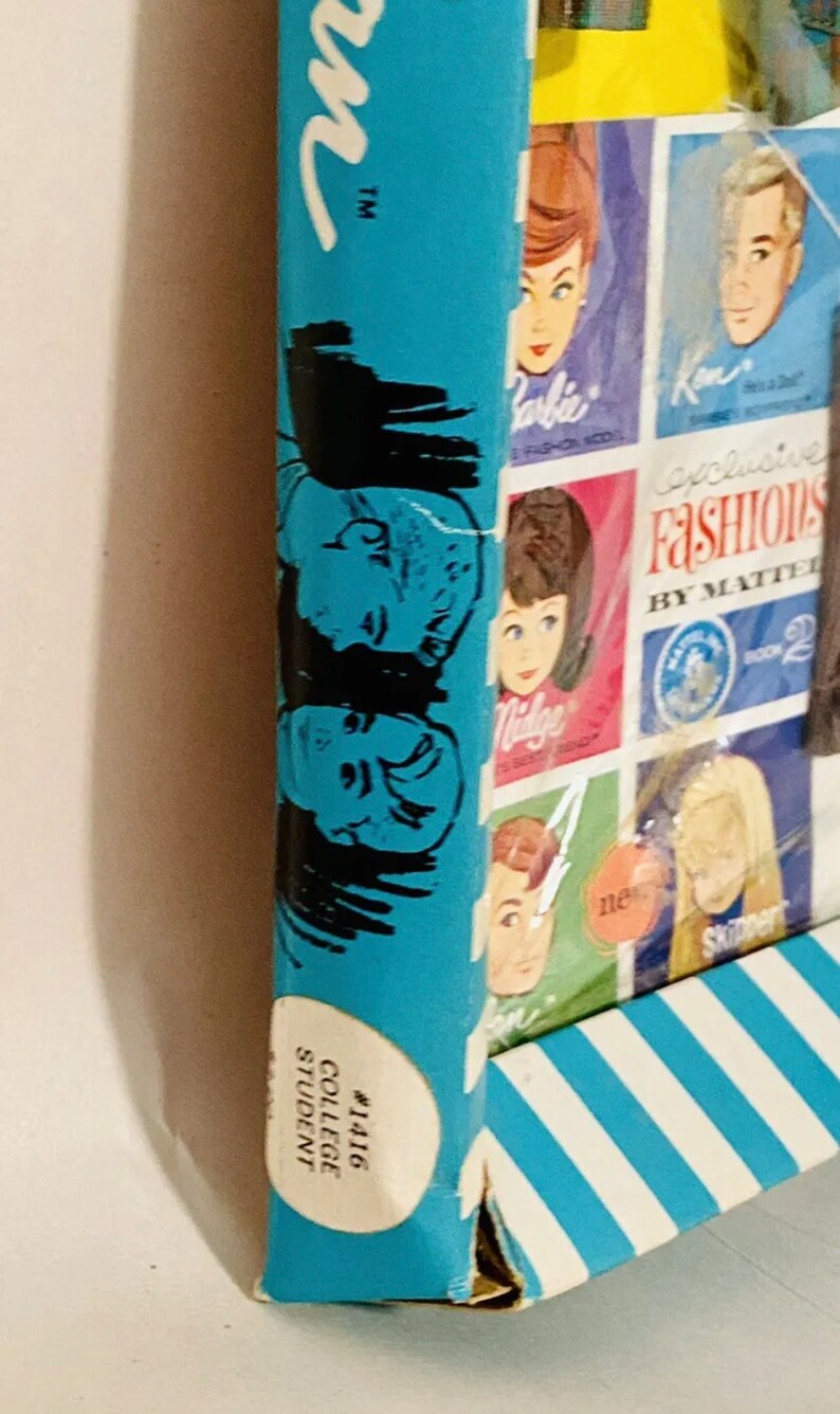 Vintage Barbie 1965 Ken Allan College Student Fashion 1416 NRFB - Etsy