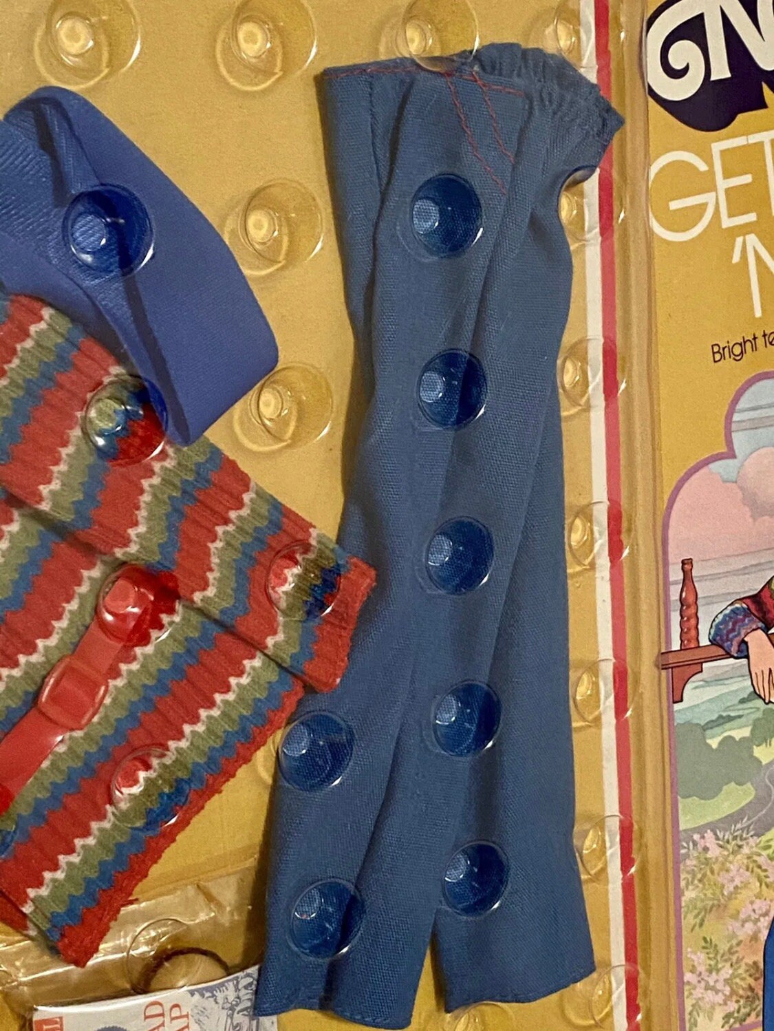 Vintage 1976 Superstar Ken Barbie Get Ups N Go GUAG 9744 Bright Team ...