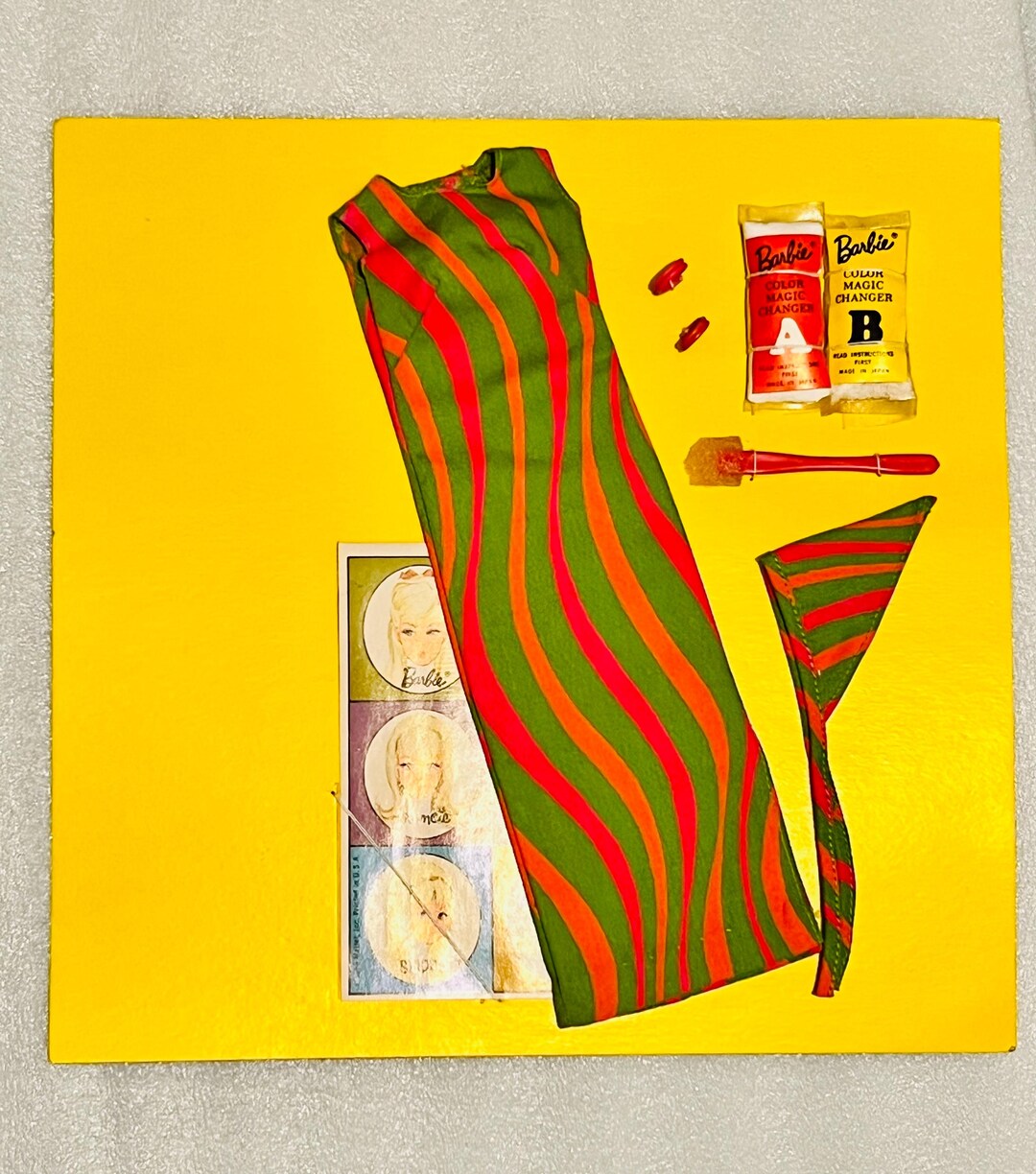 Vintage 1967 Barbie Francie Color Magic Stripes Away Fashion 1775 MOC ...