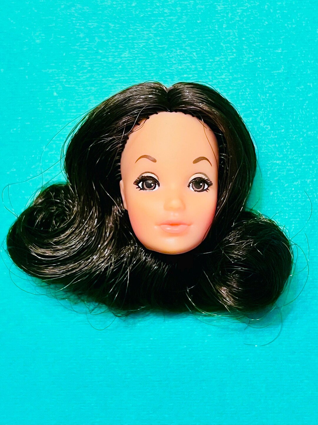 Vintage Mod Barbie 1972 Brunette Walk Lively Steffie Fashion Doll Head ...