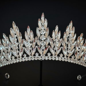 Prom Tiara 2024 Princess Crown for Bride Wedding Headpiece Crystal ...