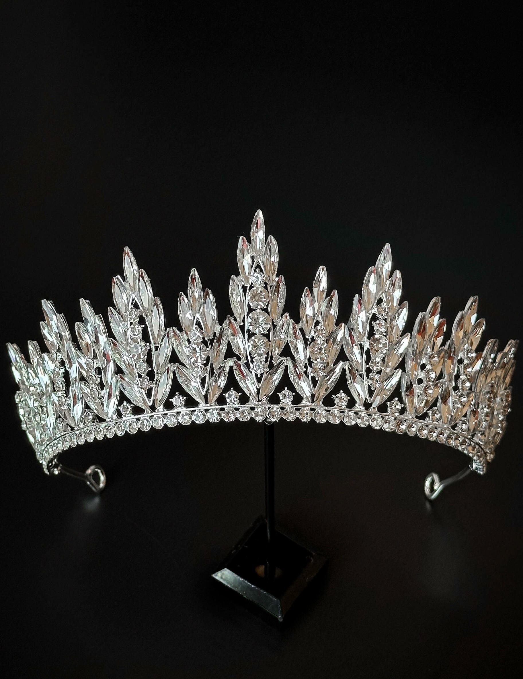 Prom Tiara 2024 Princess Crown for Bride Wedding Headpiece Crystal ...