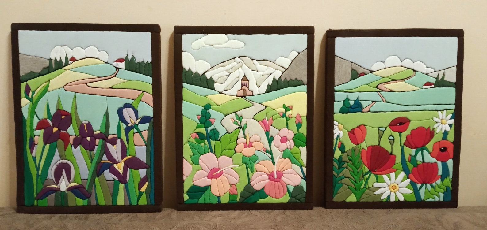 Kinusaiga Craft Picture Made of Recycled Clothes cotton - Etsy