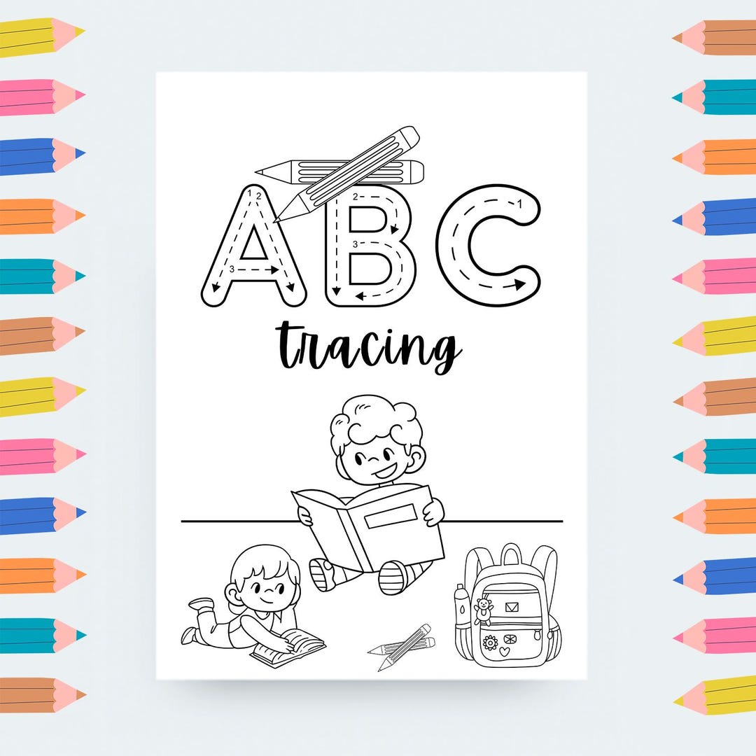 Printable Kids ABC Tracing Cards, Digital Download for Alphabet ...