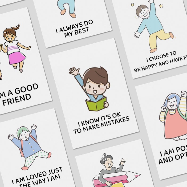 Kids Affirmation Cards, I Am Affirmations, Mindfulness for Kids ...