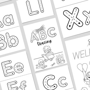 Printable Kids ABC Tracing Cards, Digital Download for Alphabet ...