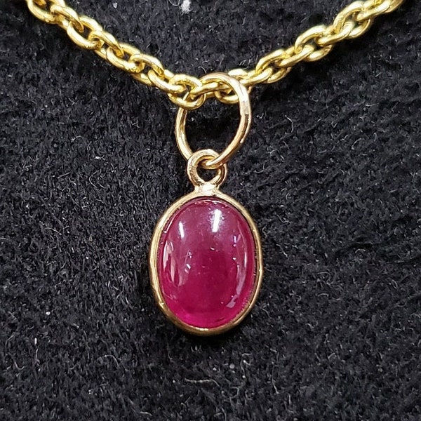 Natural Ruby Pendant - Etsy
