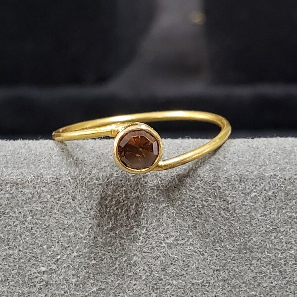 Brown Diamond Ring - Etsy