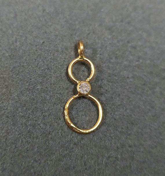 Infinity Diamond Charms 18k Solid Gold Single Diamond Gift | Etsy