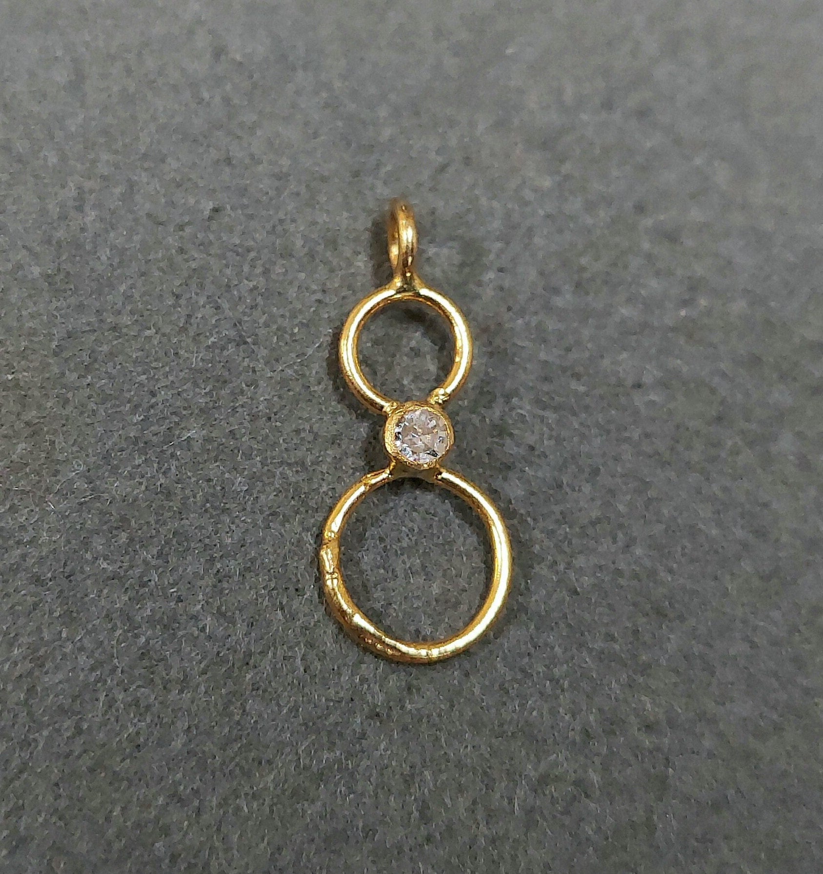 Infinity Diamond Charms 18k Solid Gold Single Diamond Gift - Etsy
