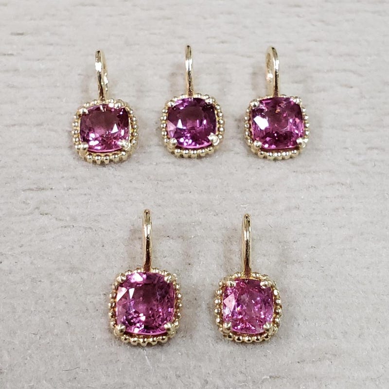 Pink Spinel Pendant Charm - Etsy