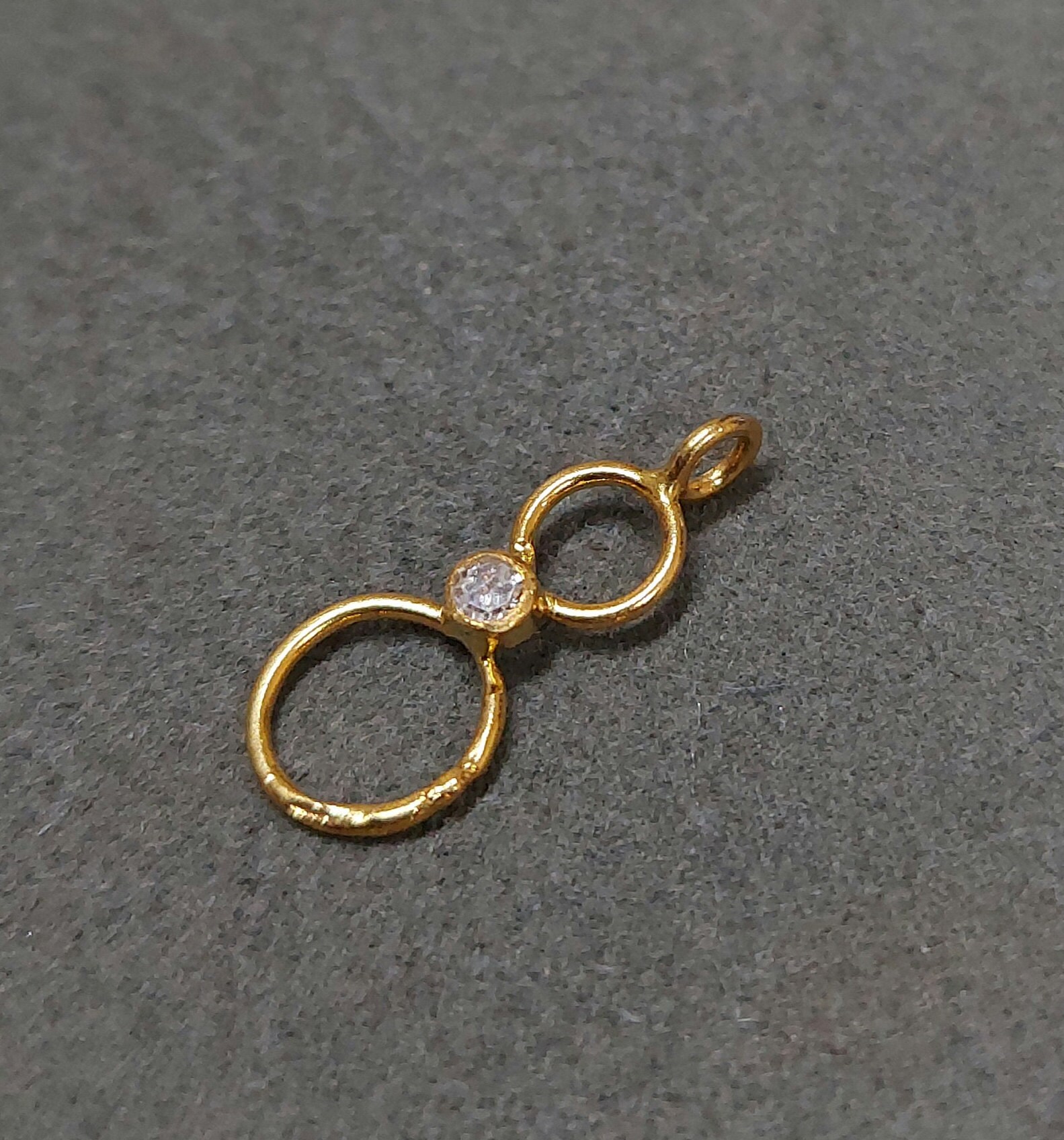 Infinity Diamond Charms 18k Solid Gold Single Diamond Gift | Etsy