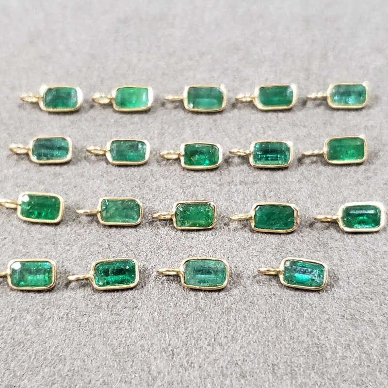 Rectangle Emerald - Etsy