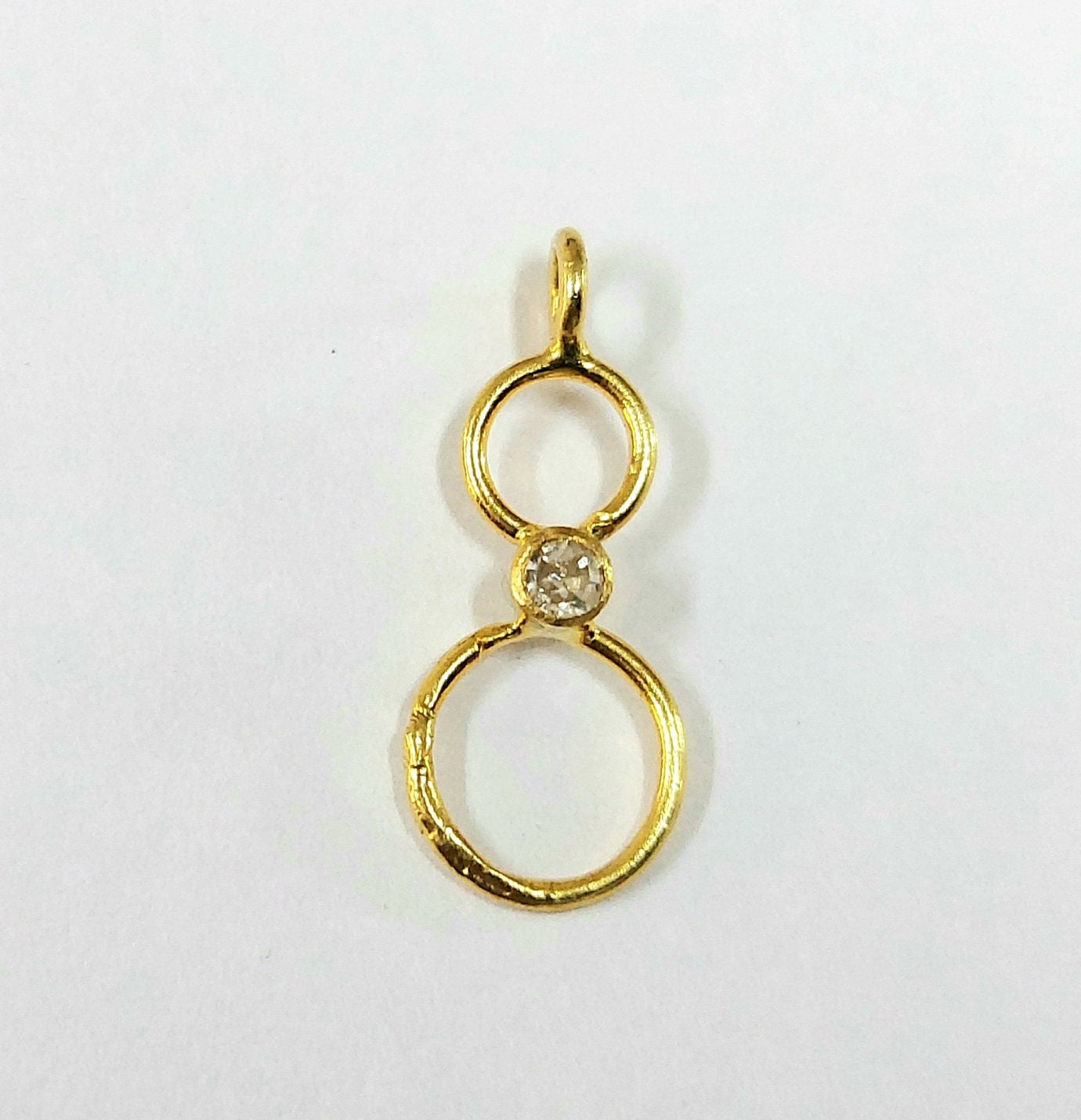 Infinity Diamond Charms 18k Solid Gold Single Diamond Gift - Etsy