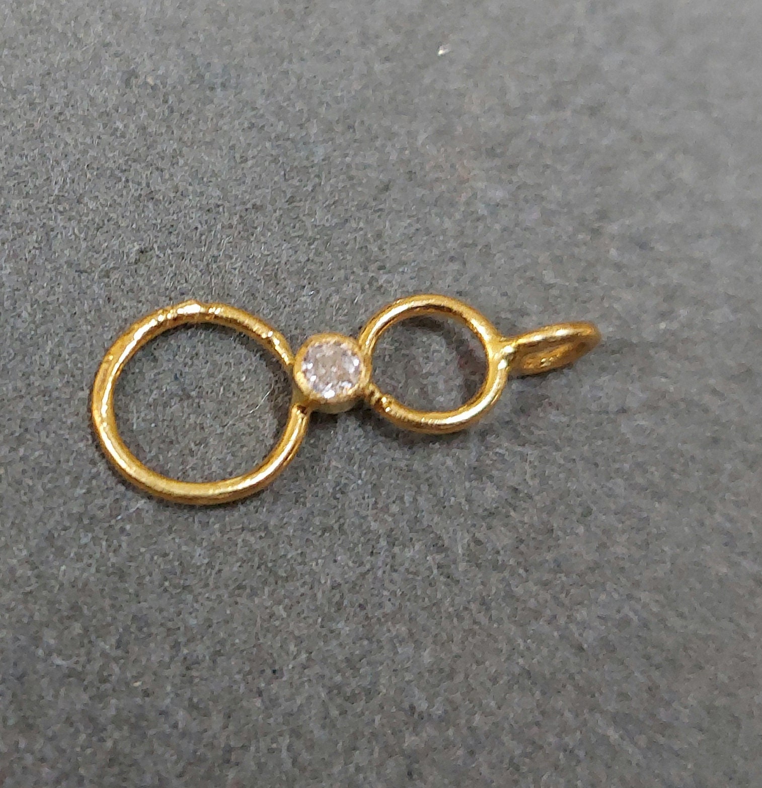 Infinity Diamond Charms 18k Solid Gold Single Diamond Gift - Etsy