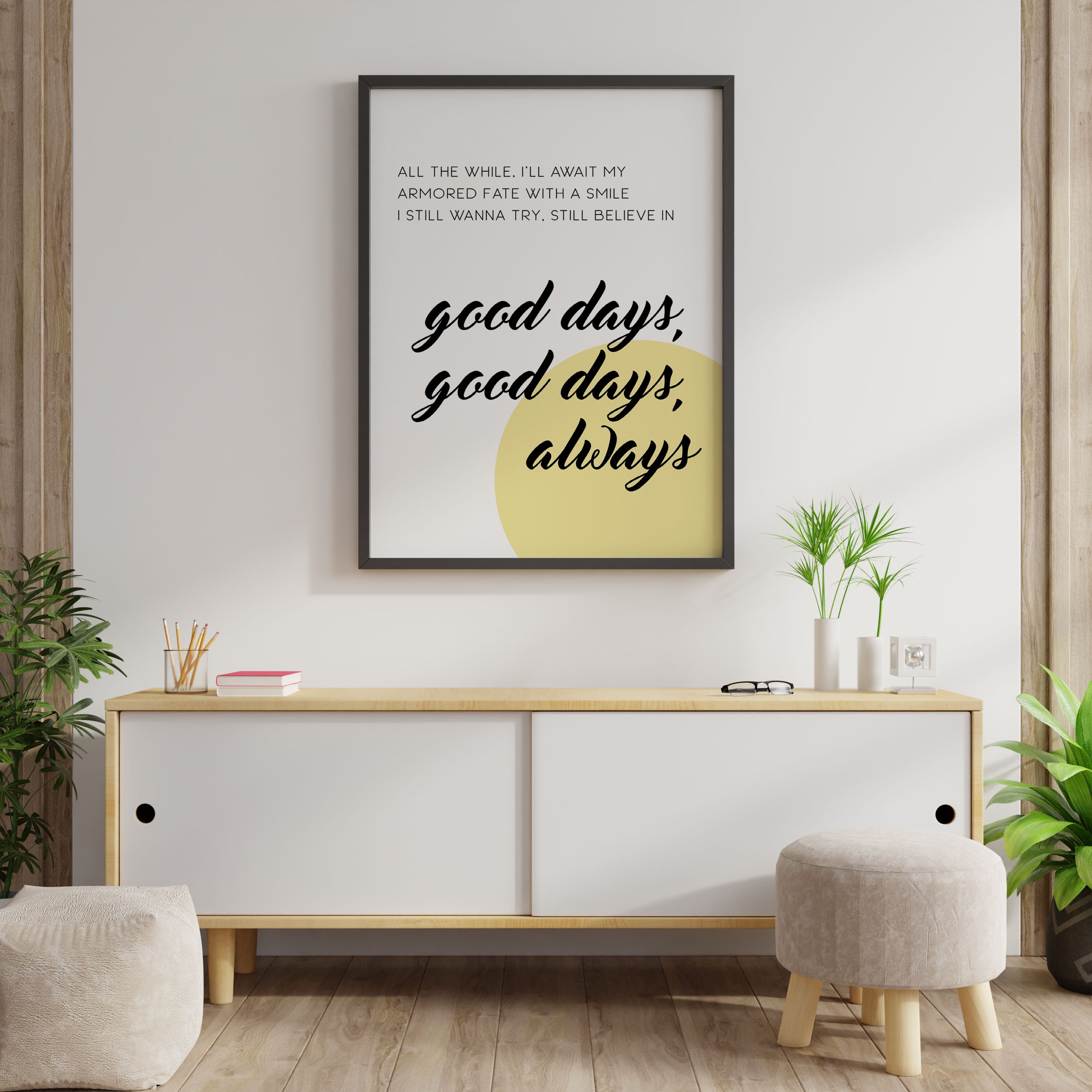 SZA Good Days Music Song Lyrics Printable Poster | Instant Digital ...