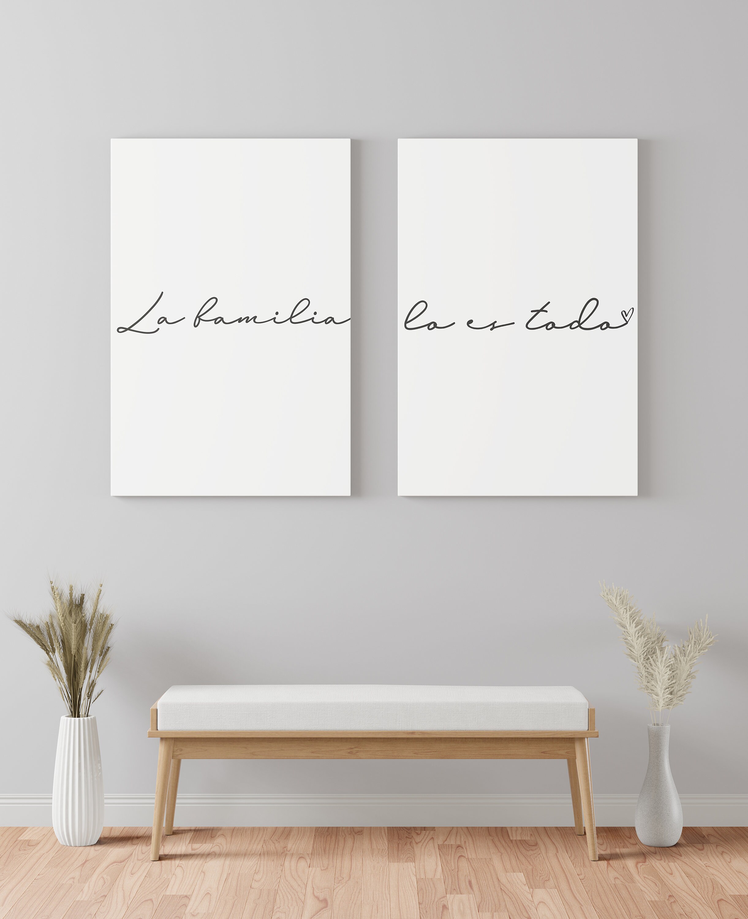 La Familia Lo Es Todo Spanish Quote 2 Poster Set | Instant Digital ...