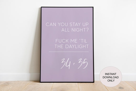 Ariana Grande 34 35 Song Lyrics Poster Printable Instant | Etsy