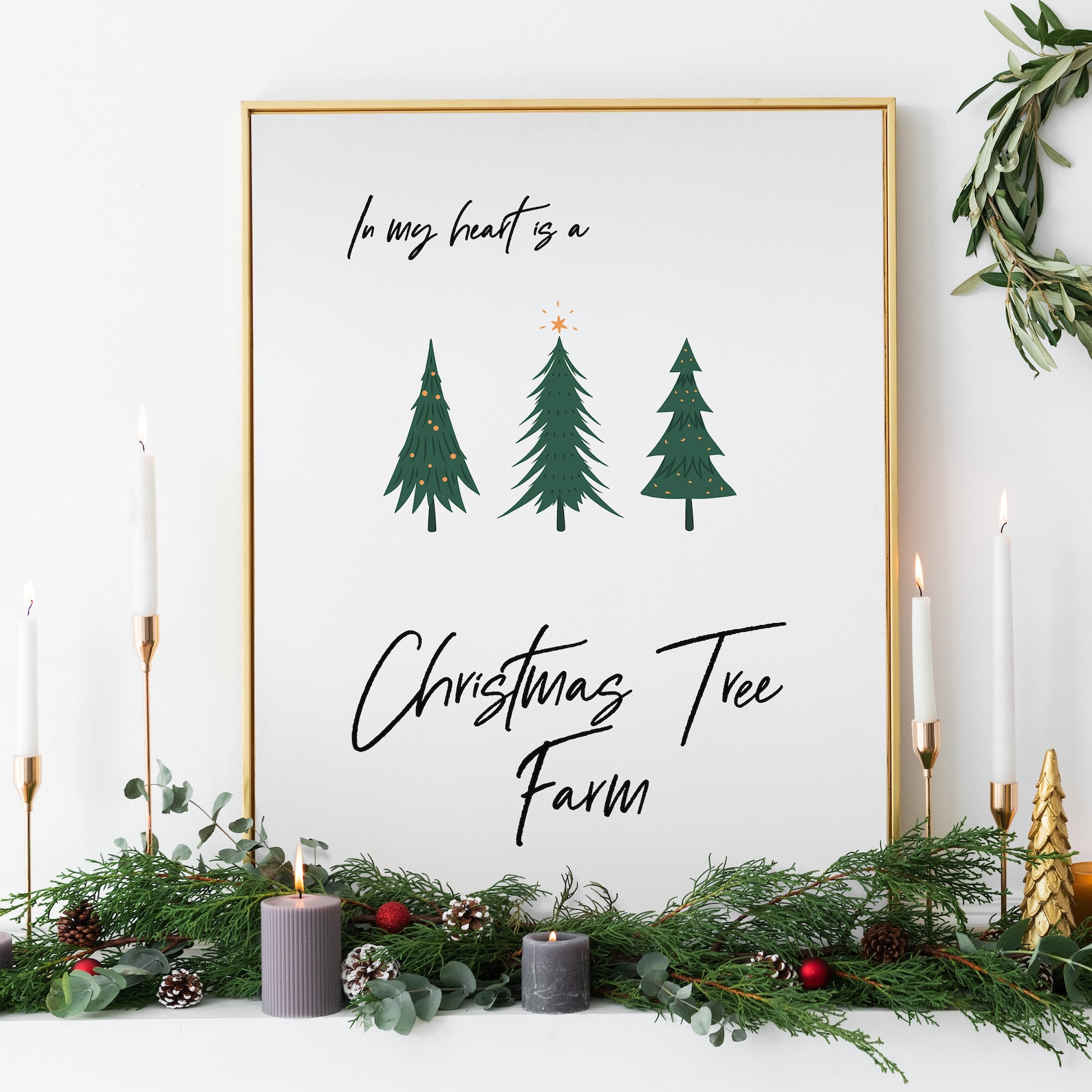 Taylor Swift Christmas Tree Farm Lyrics Poster Printable | Instant ...