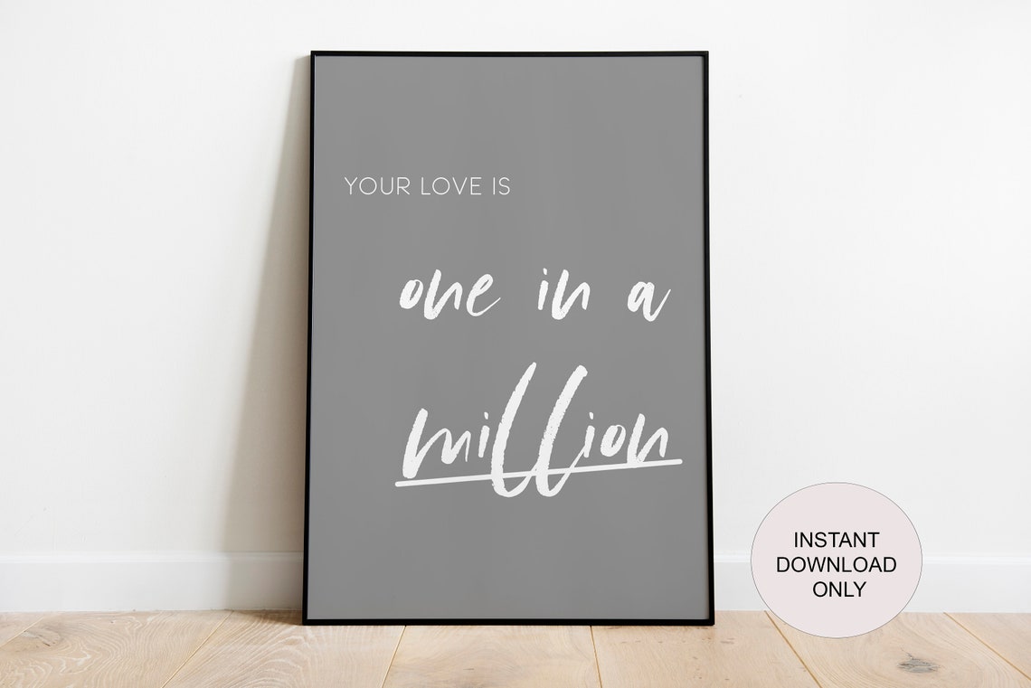 Aaliyah One in a Million Song Lyrics Printable Poster | Instant Digital ...