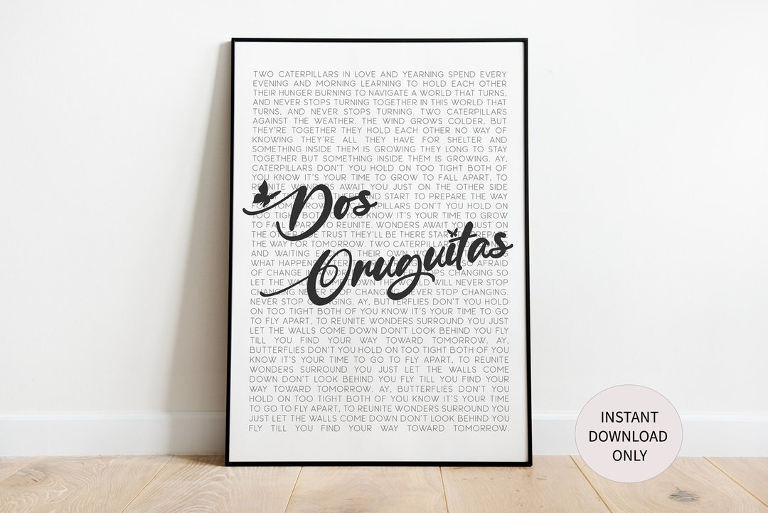 Dos Oruguitas ENGLISH Translation Lyrics Encanto Poster | Instant ...