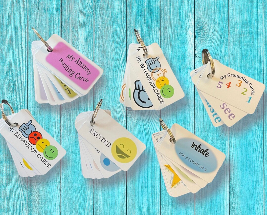 Anxiety Relief Key Ring Cards, Coping Skills, Grounding Techniques ...