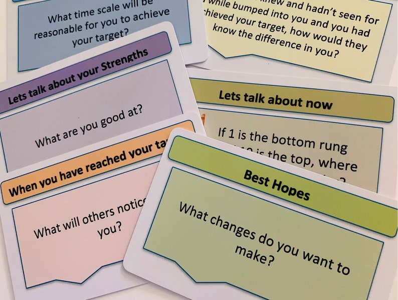 Solution Focused Cards, Coaching Cards, Therapy Cards, Counselling ...