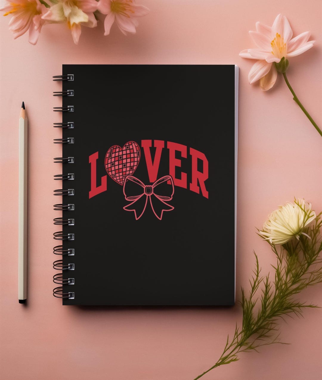 Lover Spiral Notebook, Daily Journal, Ruled Notepad, Love Gift, Stationery, Writing Supplies ...