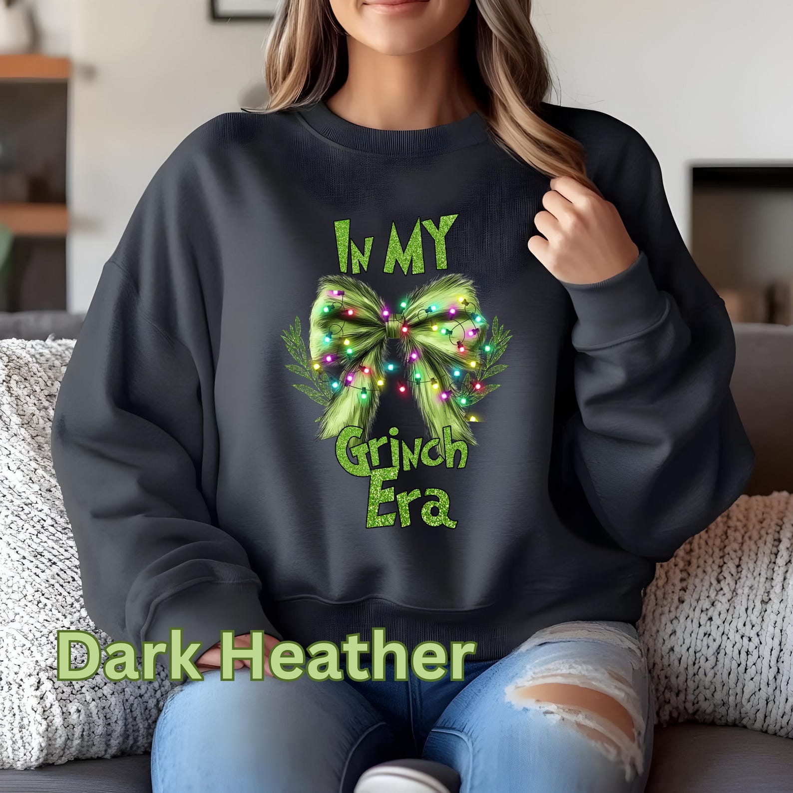 Grinch Era Sweatshirt, Funny Holiday Crewneck Pullover - Etsy