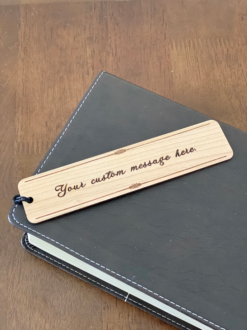 Custom Message Engraved Wood Bookmark Perfect Personalized - Etsy