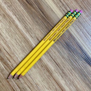 Personalized #2 Pencils - Engraved Custom Pencils With Erasers and Pre ...