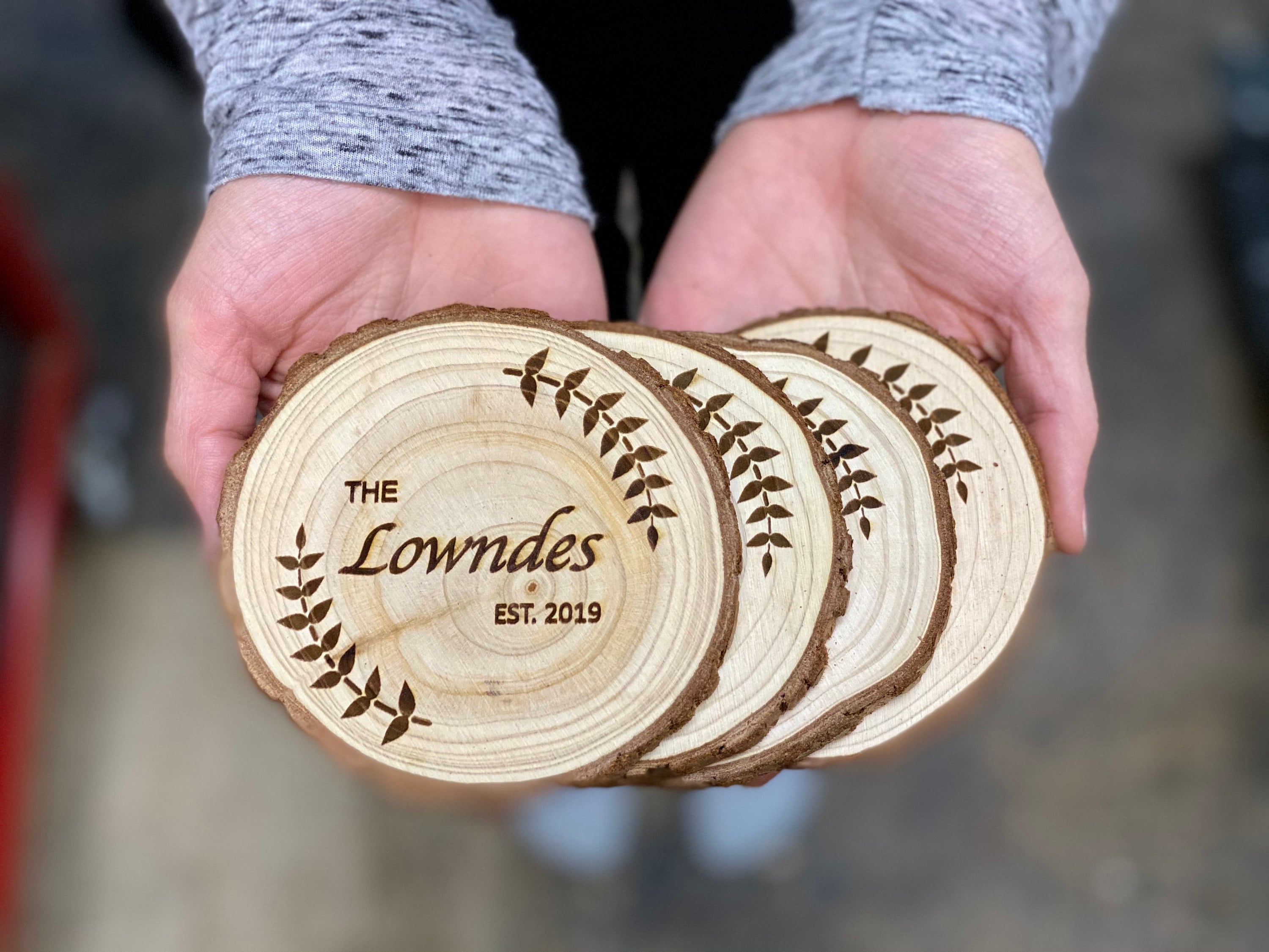 Custom Wood Slice Wedding Favors Laser Engraved With Name - Etsy