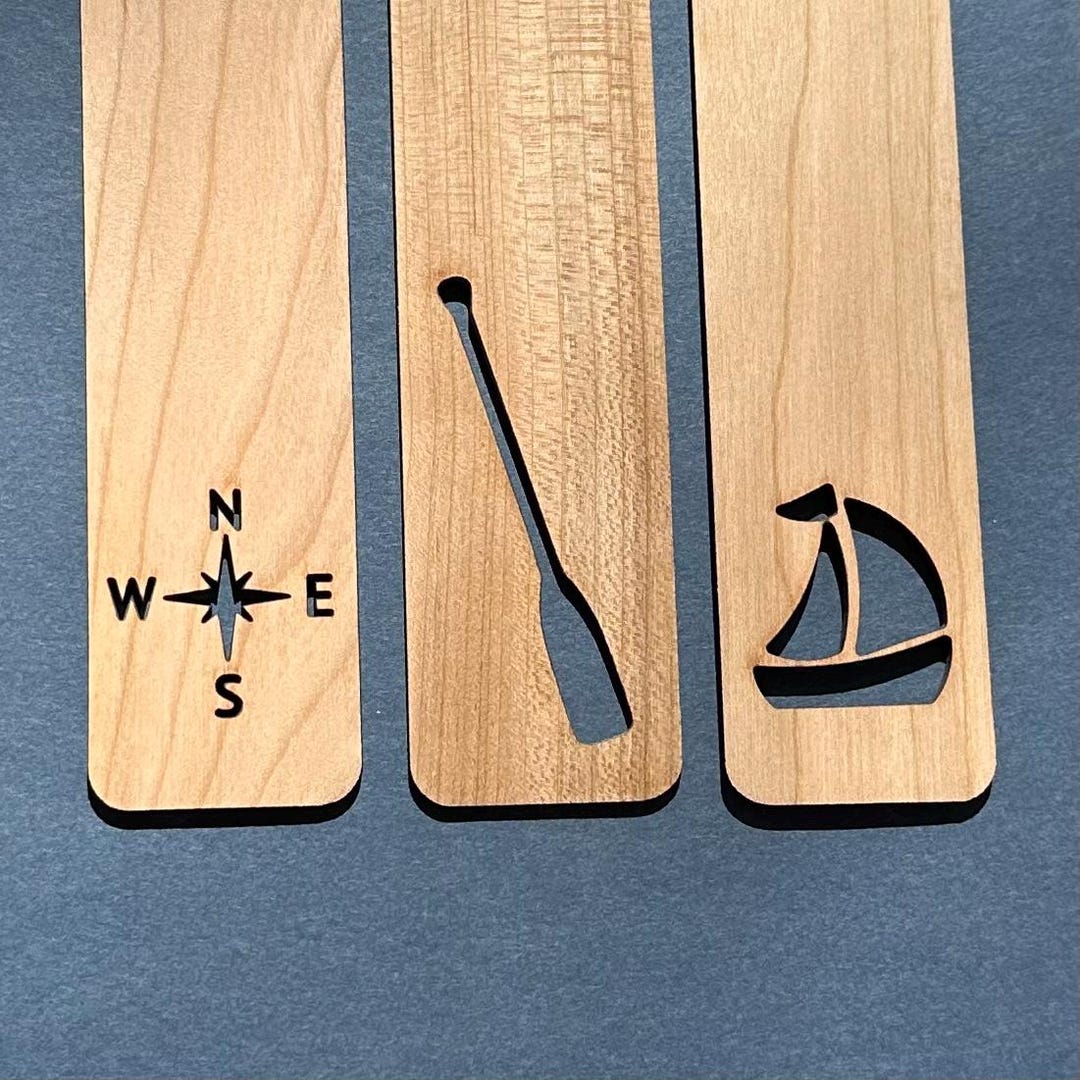 Nautical Laser Cut Wood Bookmark With Optional Personalization - Gift ...